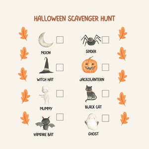 Halloween Scavenger Hunt, Halloween Printable, Halloween Game, Fall ...