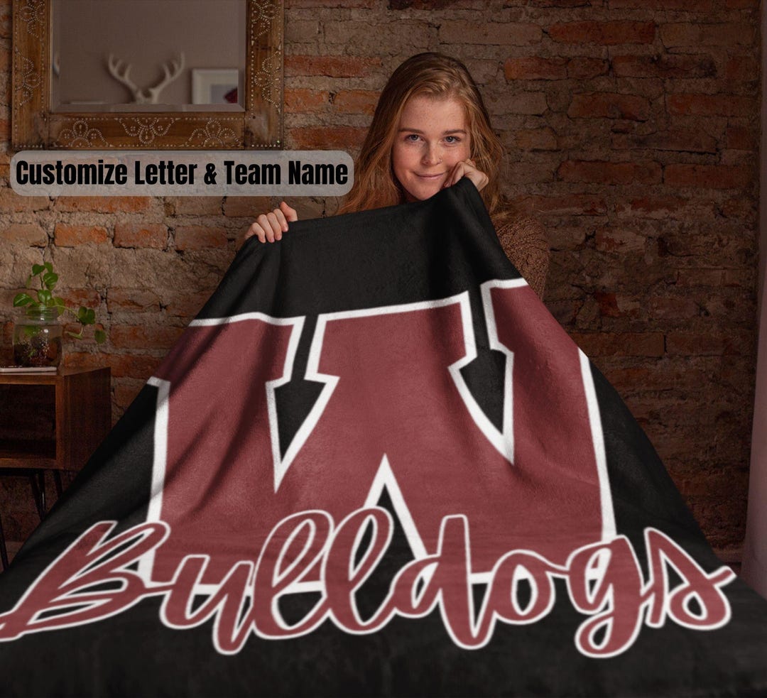 Custom School Spirit Minky Blanket: Personalized Team Name & Letter - Etsy