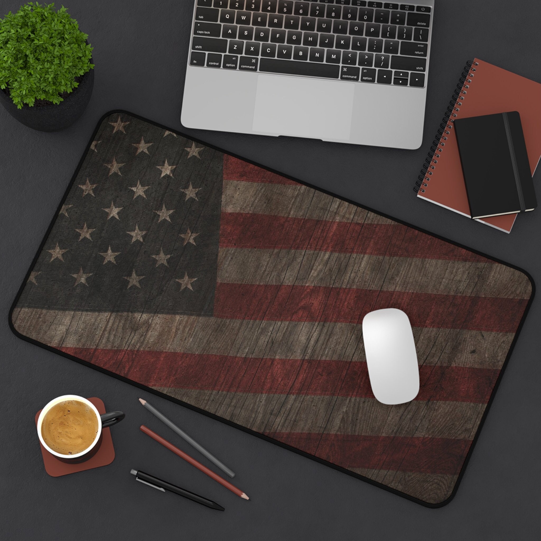 Rustic American Flag Desk Mat American Office Desk Pad USA Gifts ...