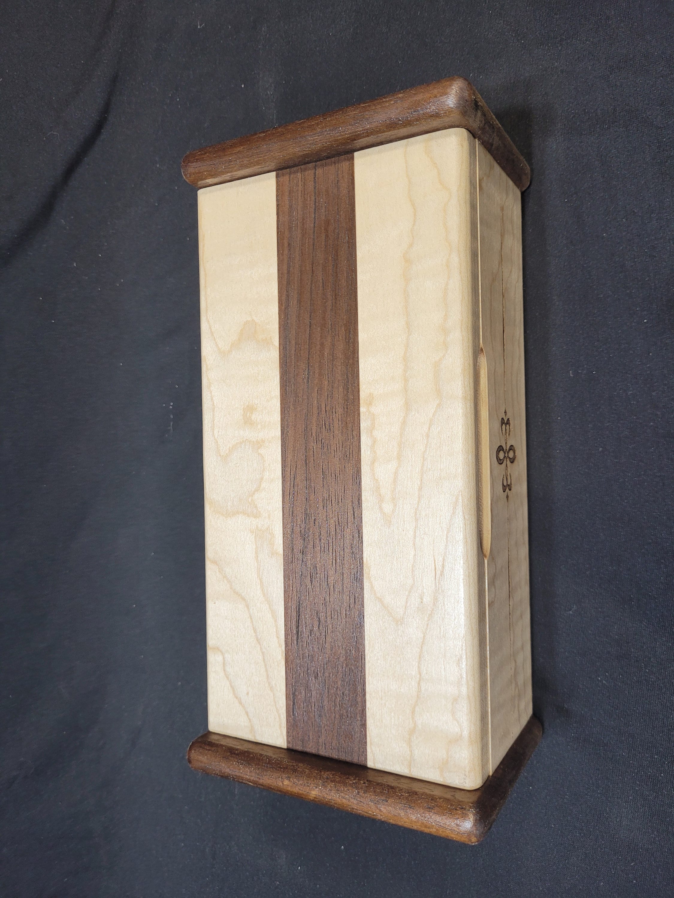 Hardwood Keepsake or Jewelry Box, Handmade Figured Maple and Peruvian ...