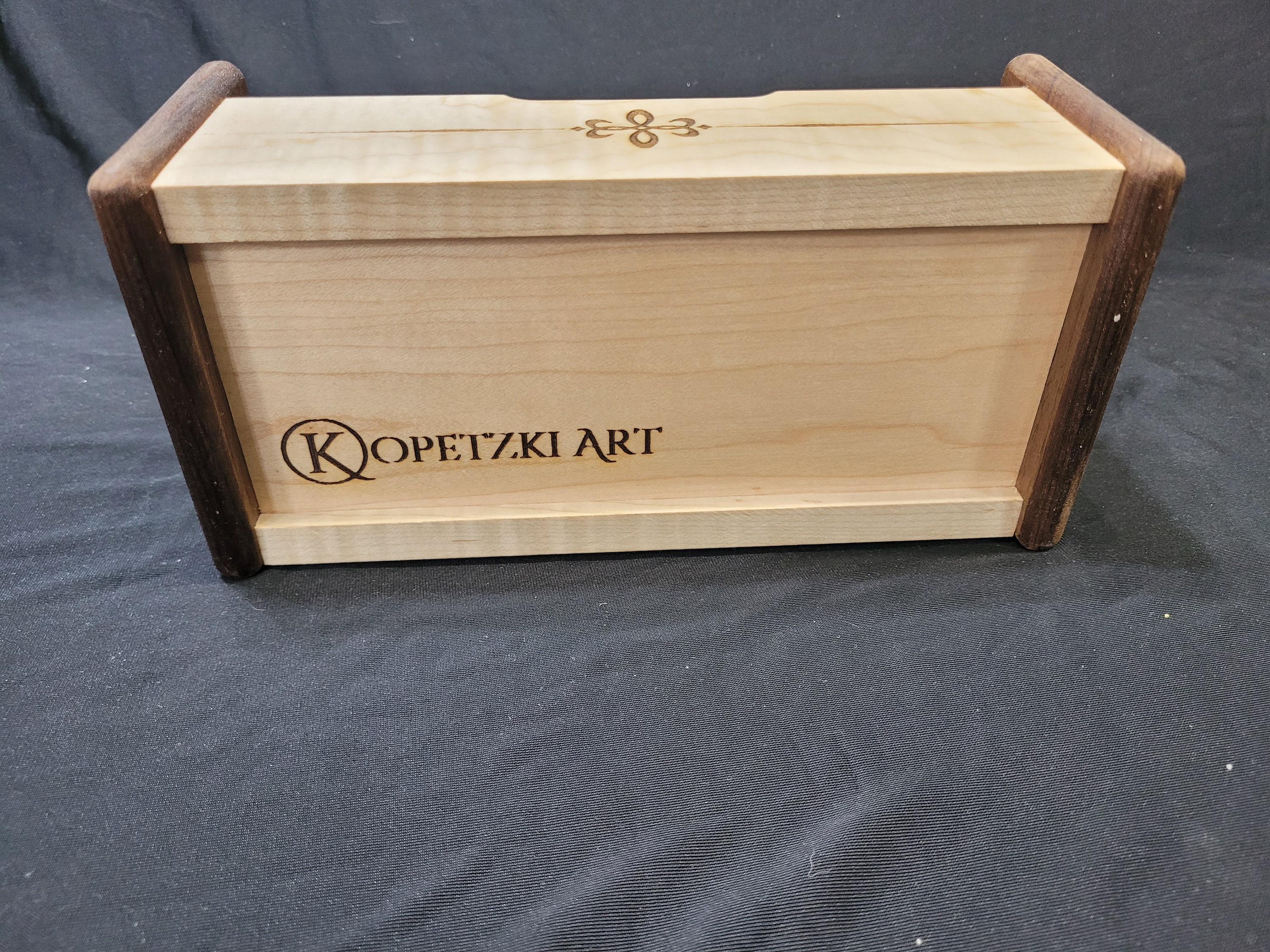 Hardwood Keepsake or Jewelry Box, Handmade Figured Maple and Peruvian ...
