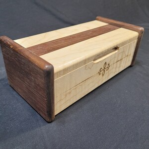 Hardwood Keepsake or Jewelry Box, Handmade Figured Maple and Peruvian ...