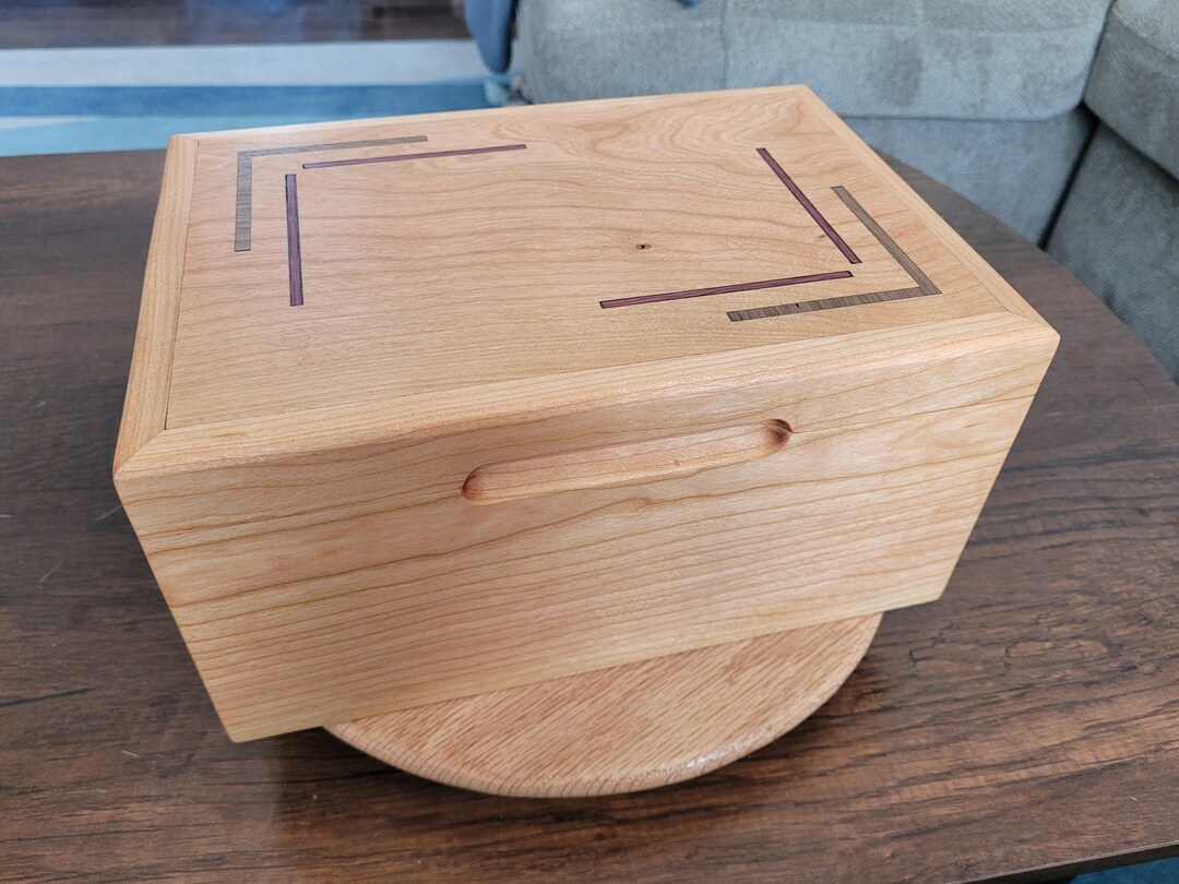Solid Cherry Wood Keepsake or Jewelry Box With Purpleheart - Etsy