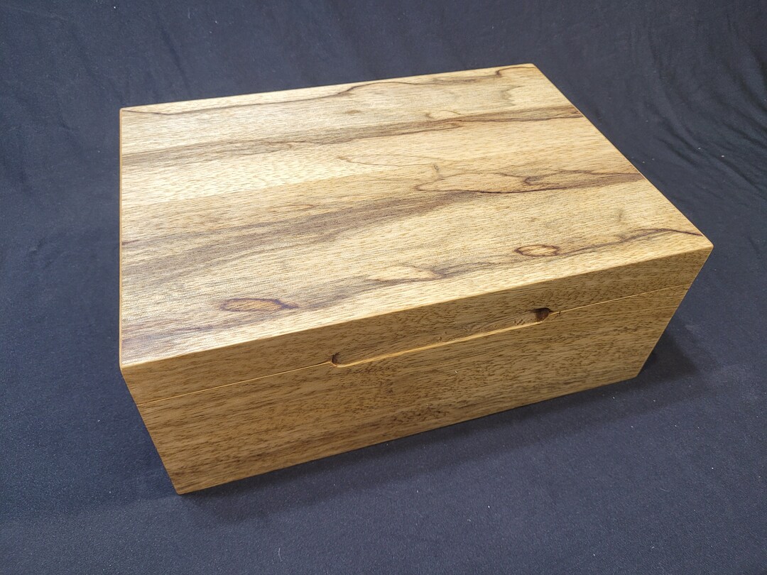 Hardwood Keepsake, Jewelry, or Men's Valet Box, Solid Black and White ...