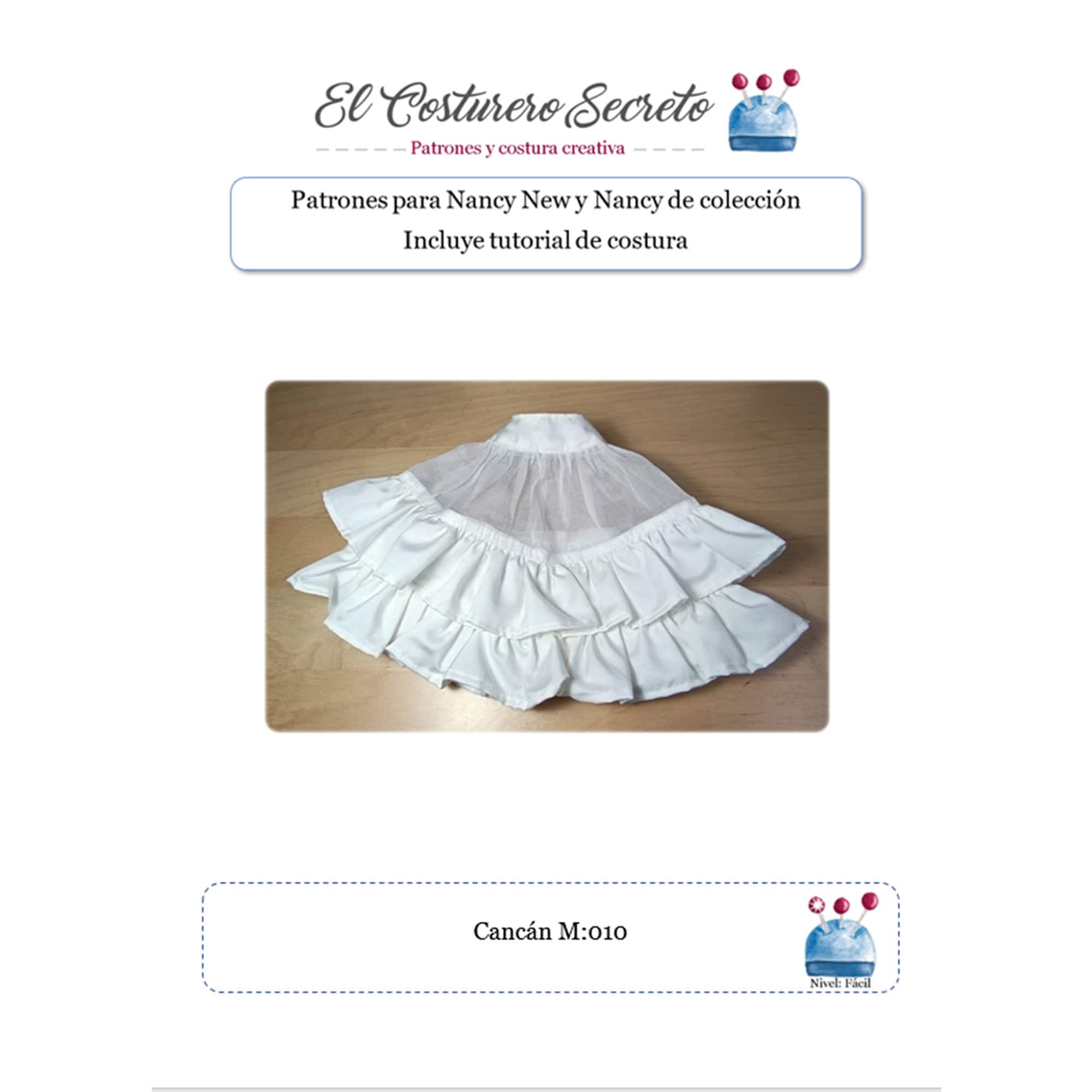 Cancan Pattern for Nancy. Doll Petticoat. PDF Pattern to Print and Real ...
