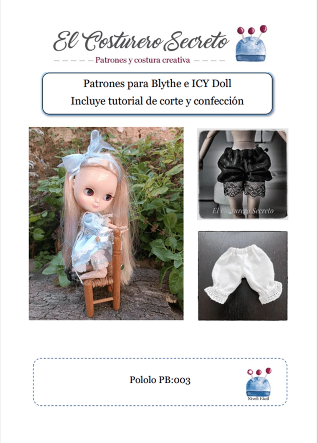 Blythe Pattern. Blythe Bloomer Pattern. Clothes for Blythe and Icy ...