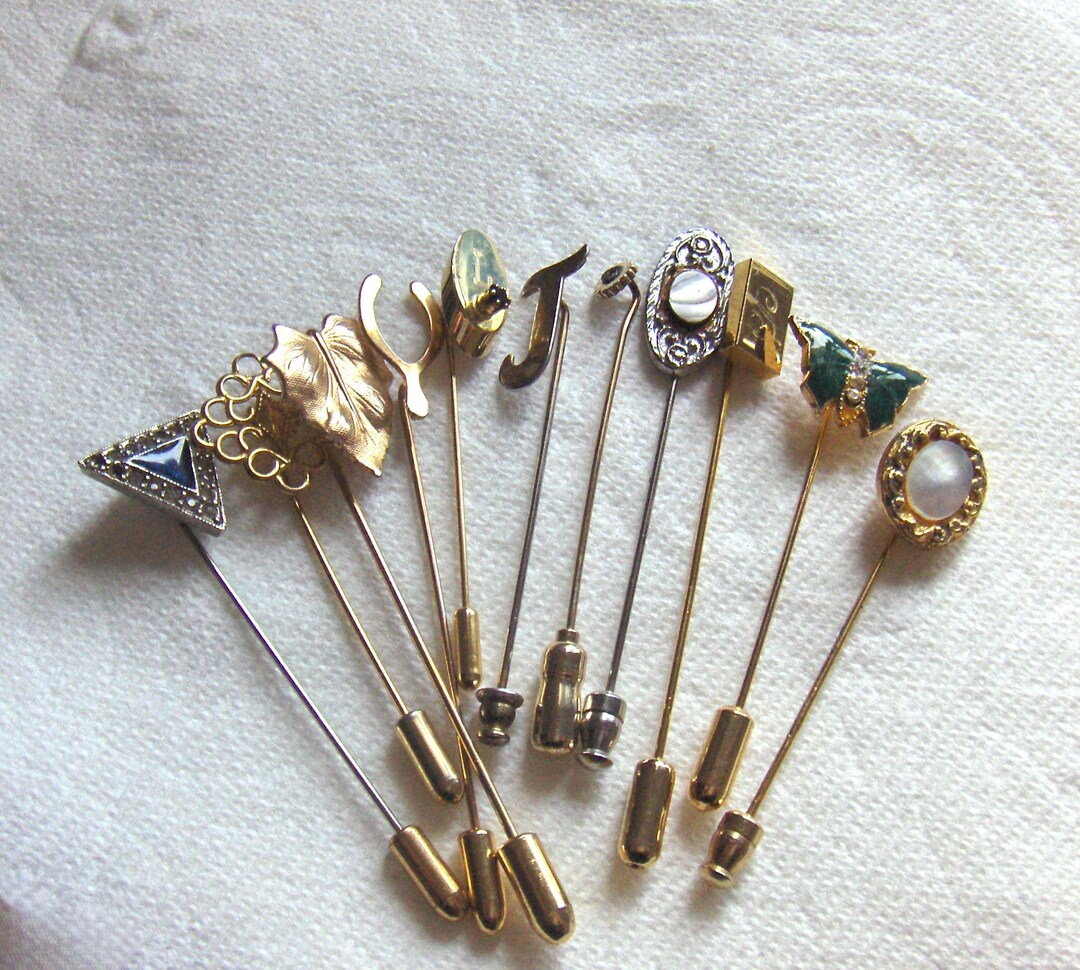 LOT of 11 Vintage Stick Pins - Etsy