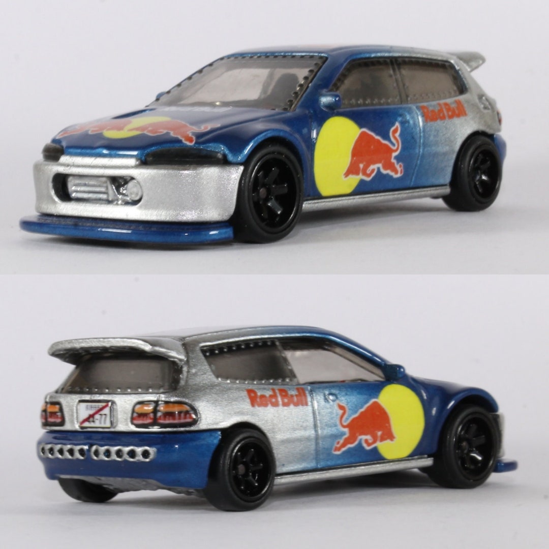Hot Wheels Custom Car Red Bull Honda Civic Custom EG6 - Etsy