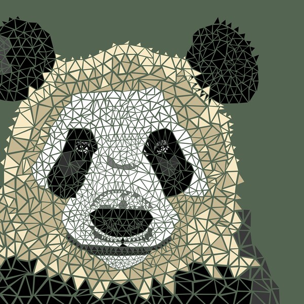 Panda Mosaic Art - Etsy