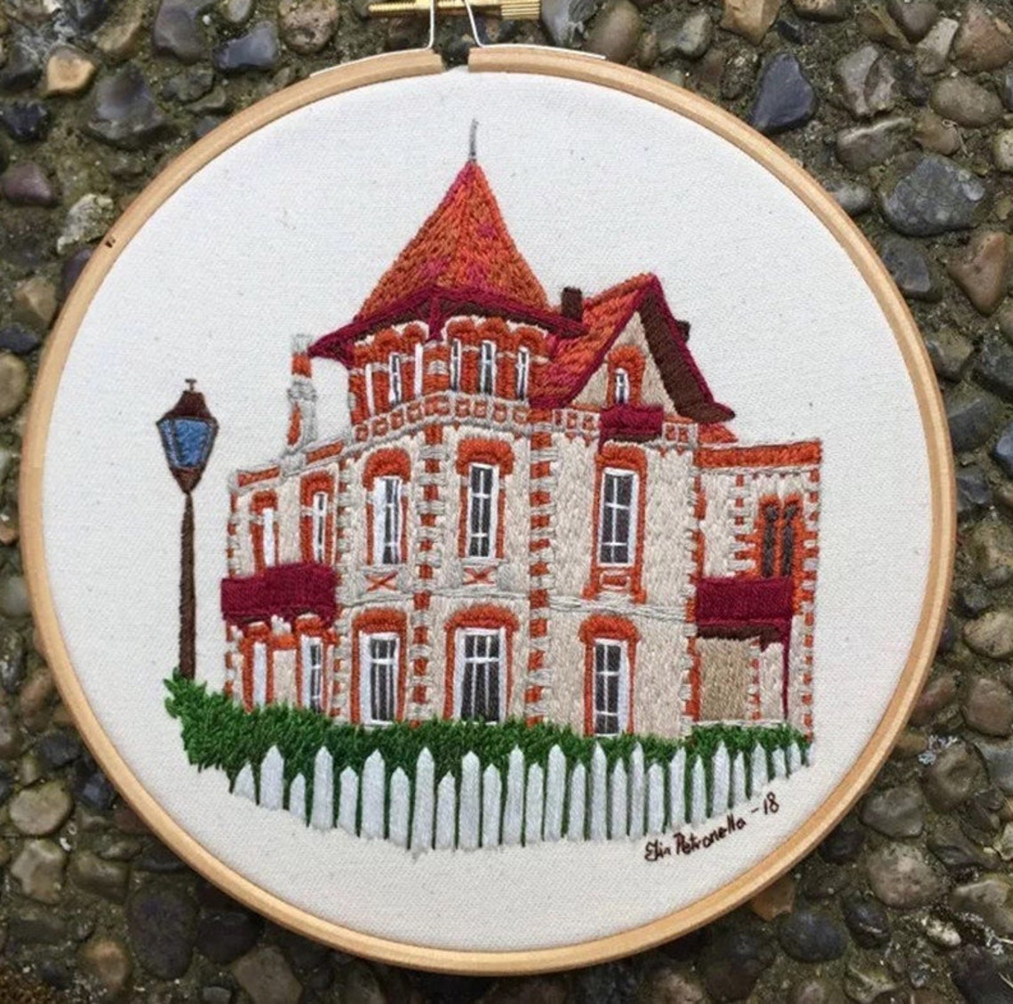 Diy Beginner Embroidery Kit Architecture Landscape Embroidery - Etsy