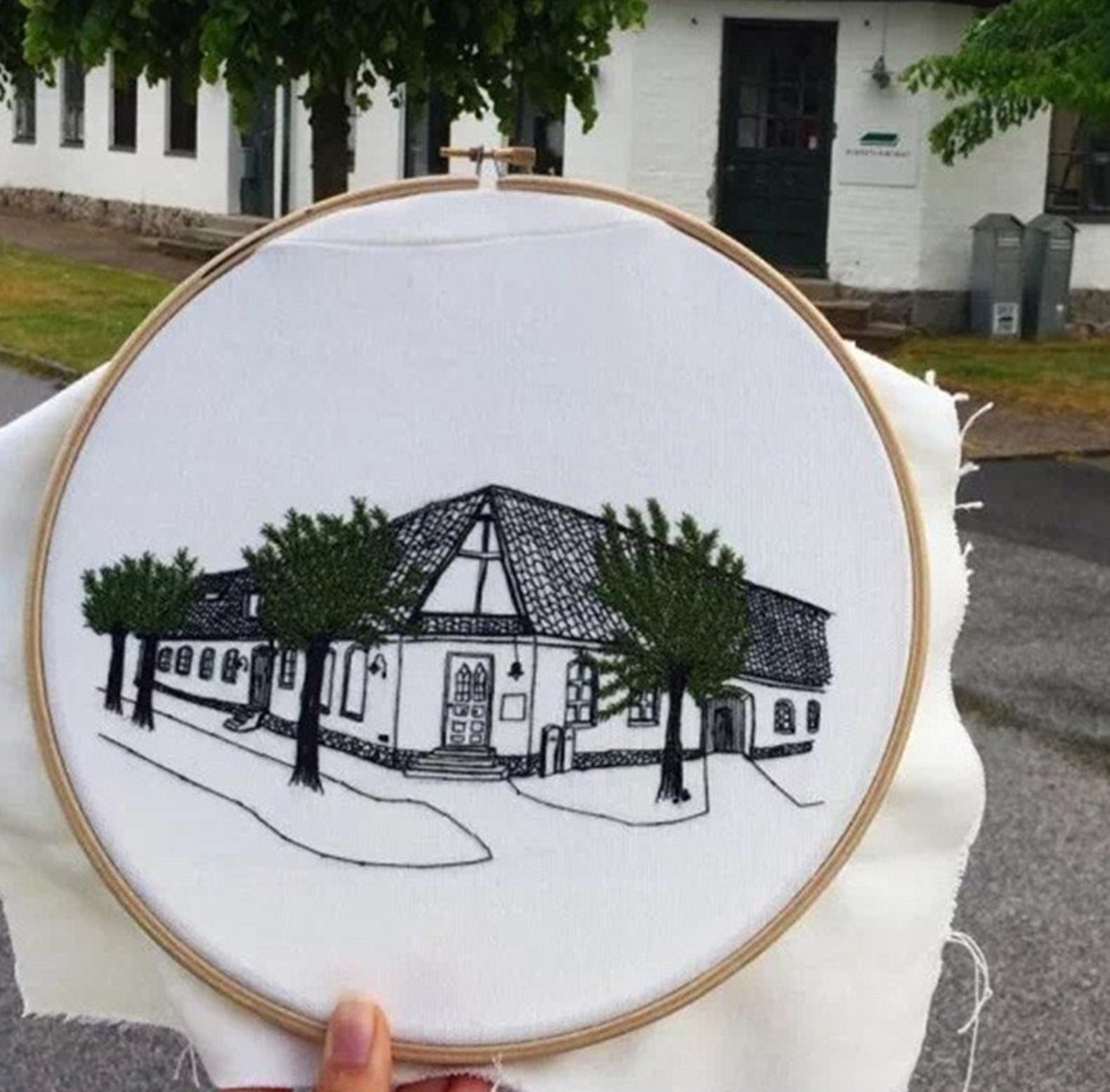 Diy Beginner Embroidery Kit Architecture Landscape Embroidery - Etsy