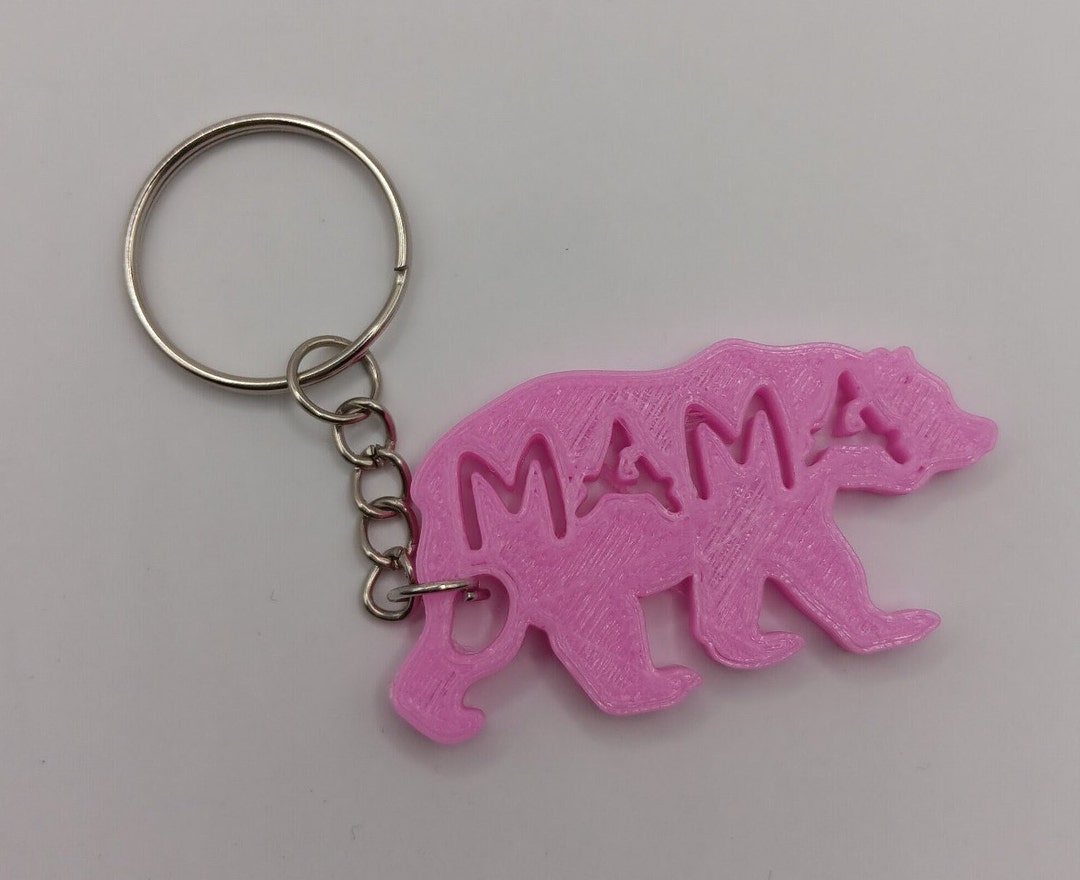 Mama Bear Keychain, 3D Printed - Etsy