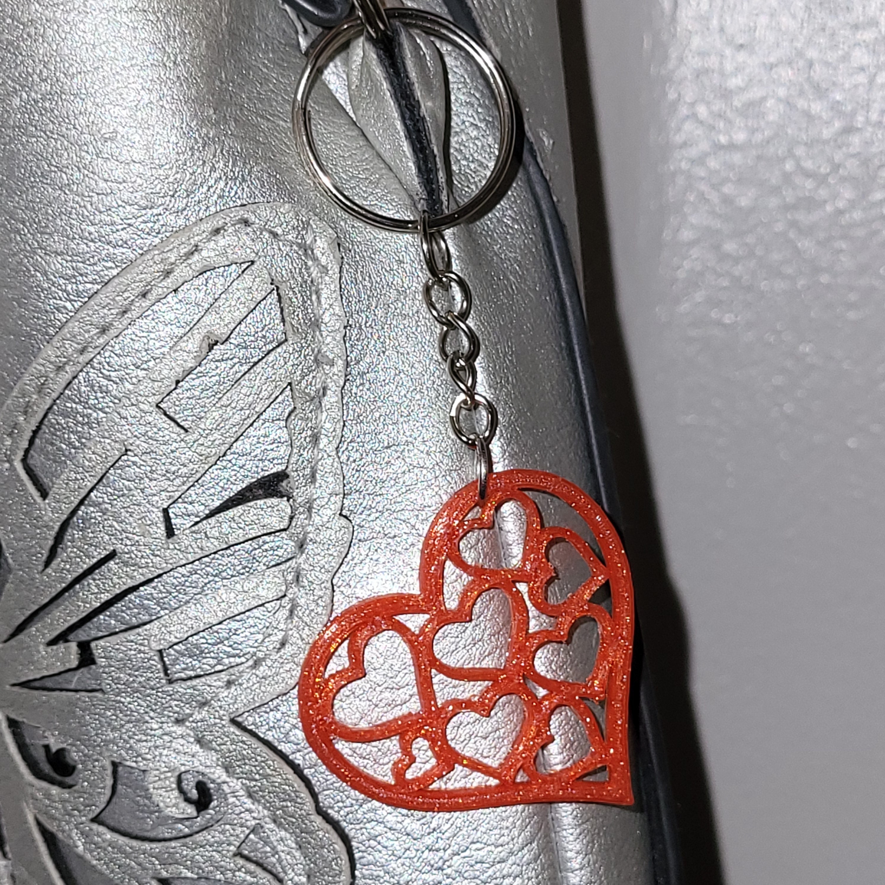 Heart Keychain, 3D Printed Heart, Valentines Day Keychain - Etsy
