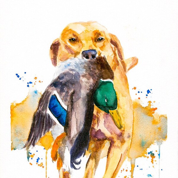 Yellow Lab Duck Wall Art - Etsy