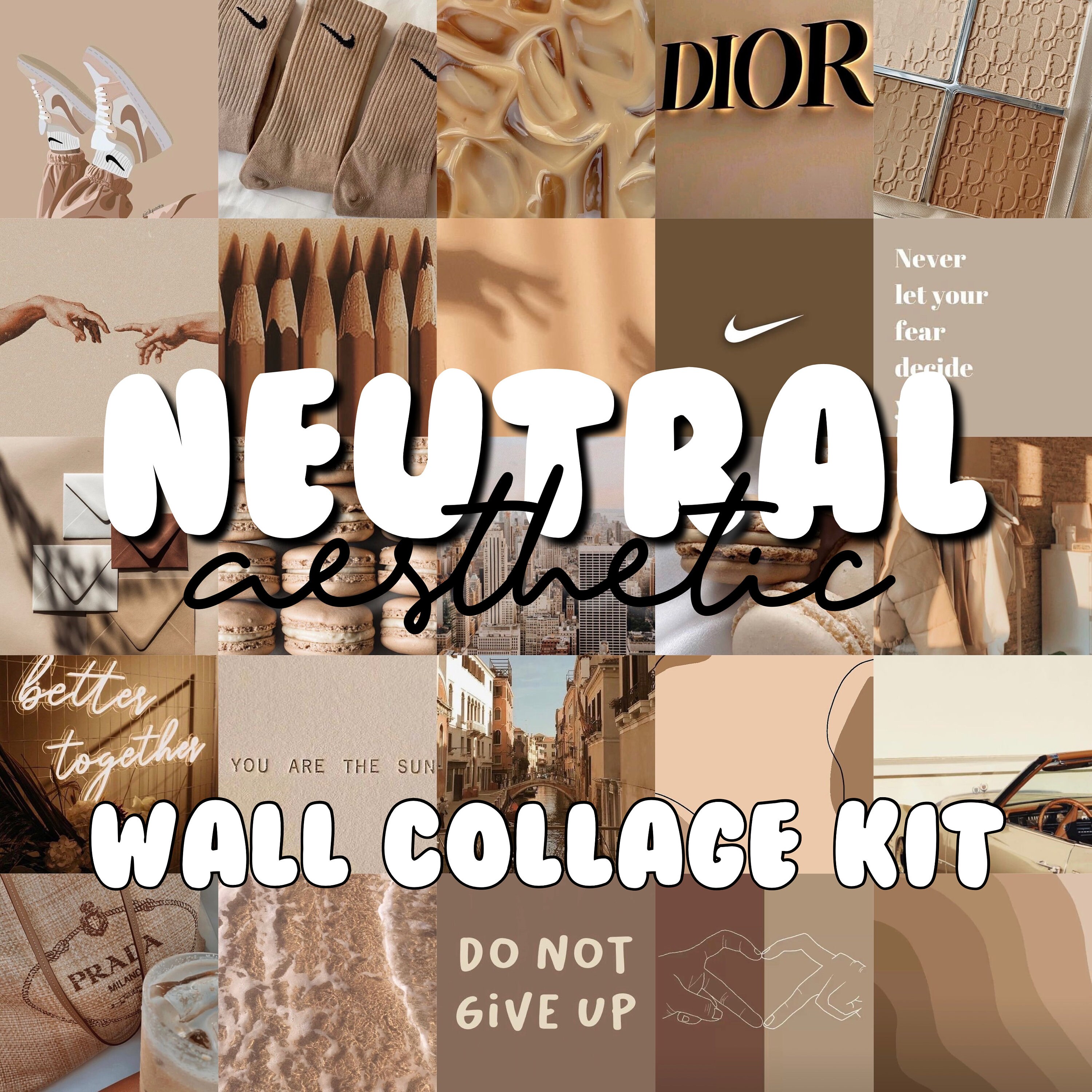 Neutral 60 Pcs Wall Collage Kit - Etsy