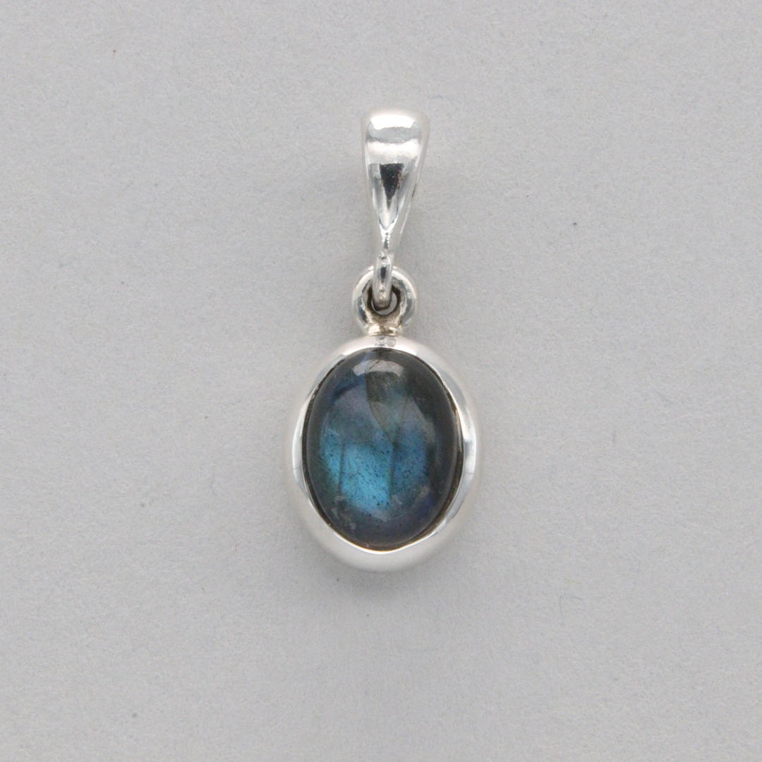 Sterling Silver Oval Labradorite Pendant 925 Sterling Silver Pendantif ...