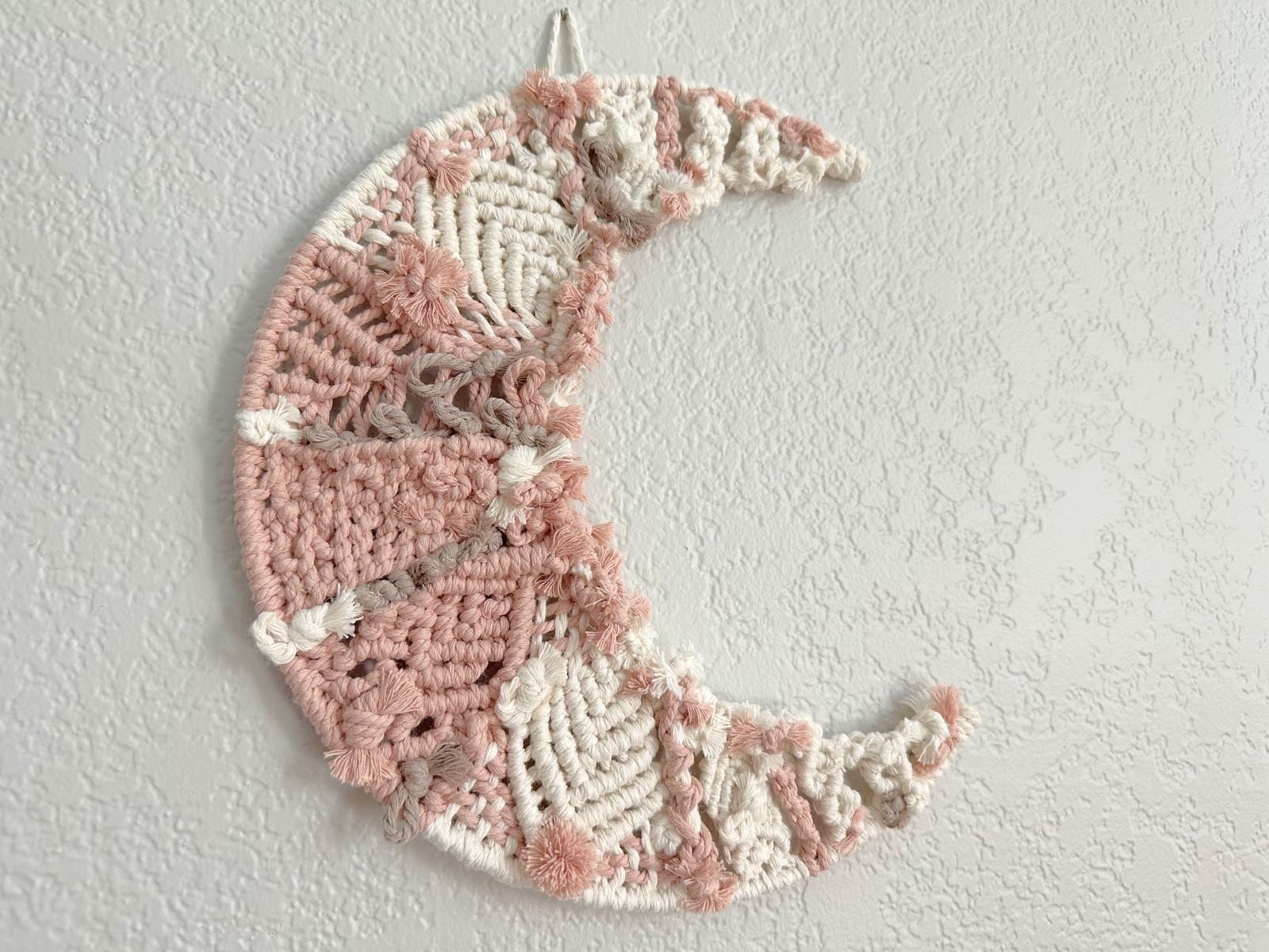 Macrame Moon Wall Hanging, Crescent Moon Decor, Celestial Nursery ...