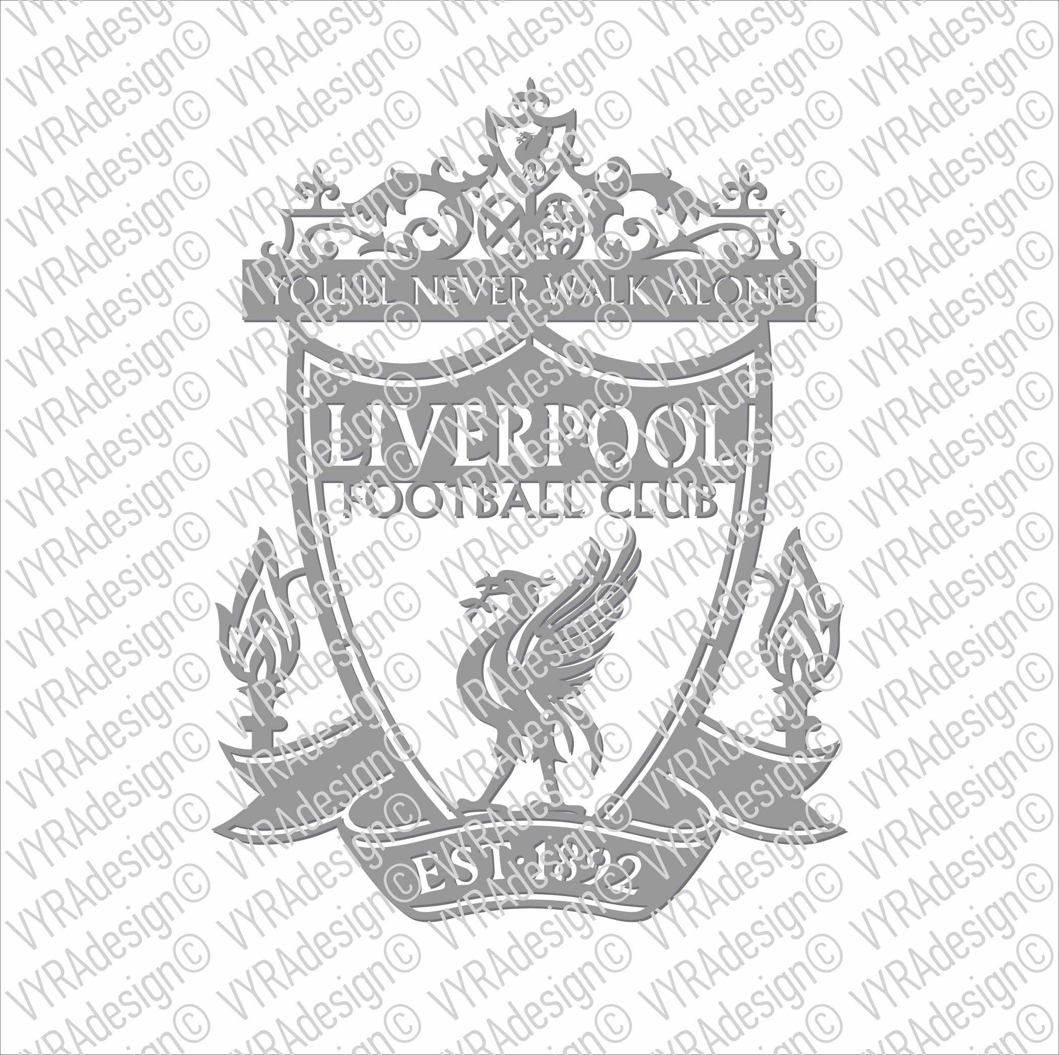 Liverpool FC Logo for Plasma or Laser Cutting as One Piece Digital ...