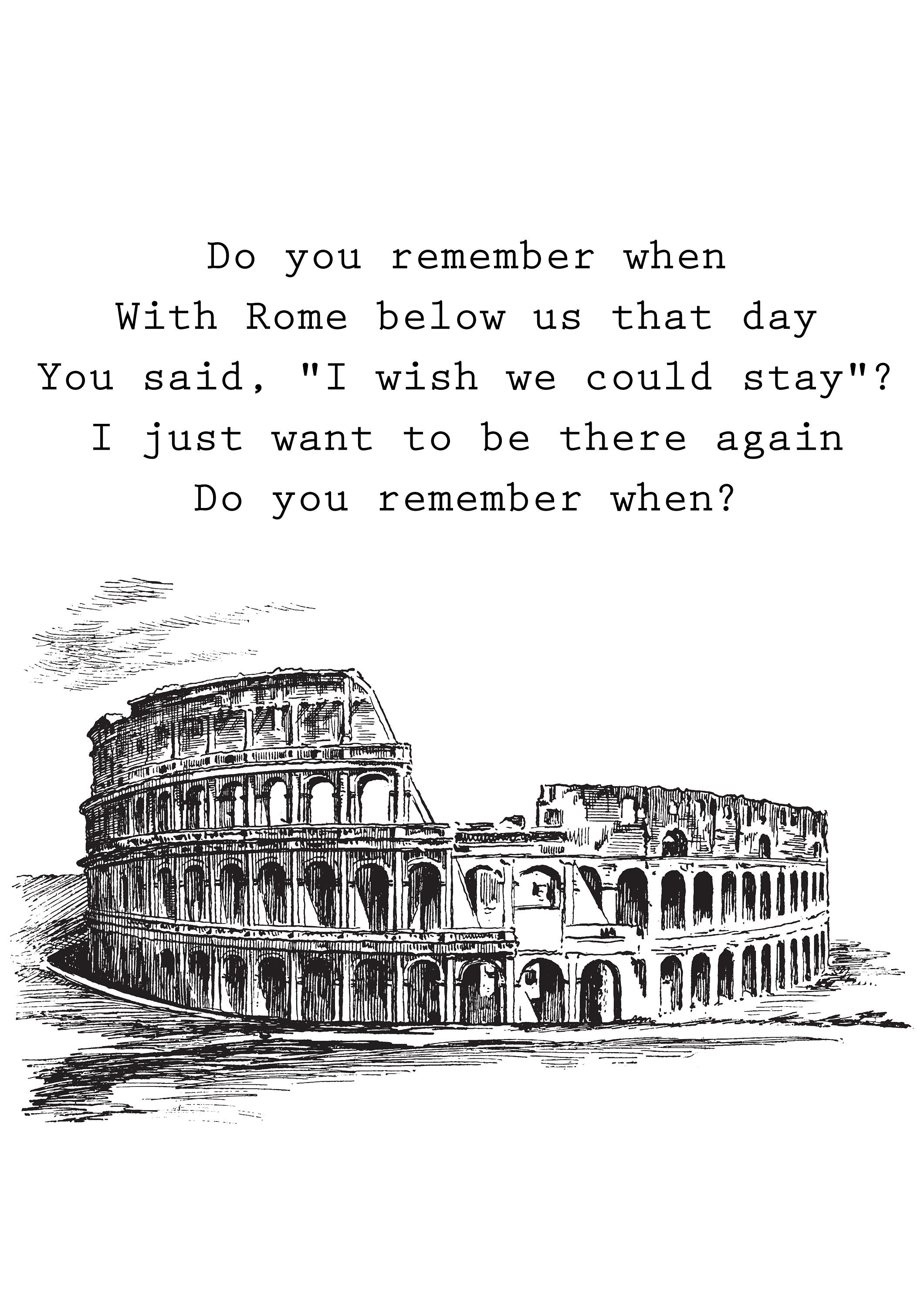 Rome Dermot Kennedy Lyrics Printable Wall Art - Etsy