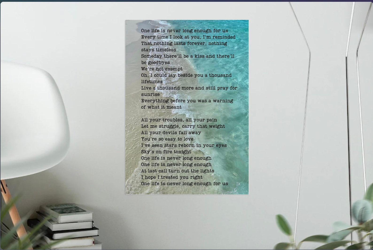 Dermot Kennedy - One Life Lyrics Poster / Print / Song Lyrics Poster ...