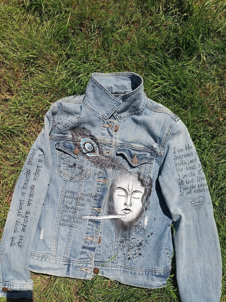 Painted Denim Jacket | Hand Painted | Best Gift | Customized Jacket ...