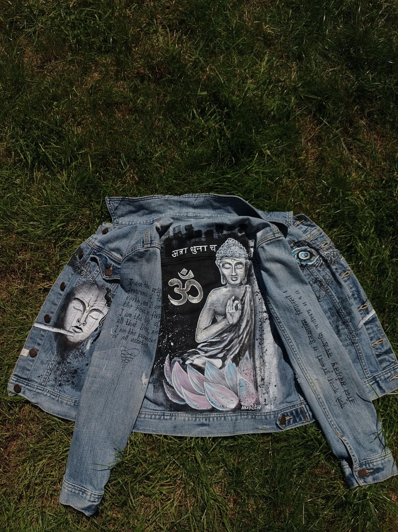 Painted Denim Jacket | Hand Painted | Best Gift | Customized Jacket ...