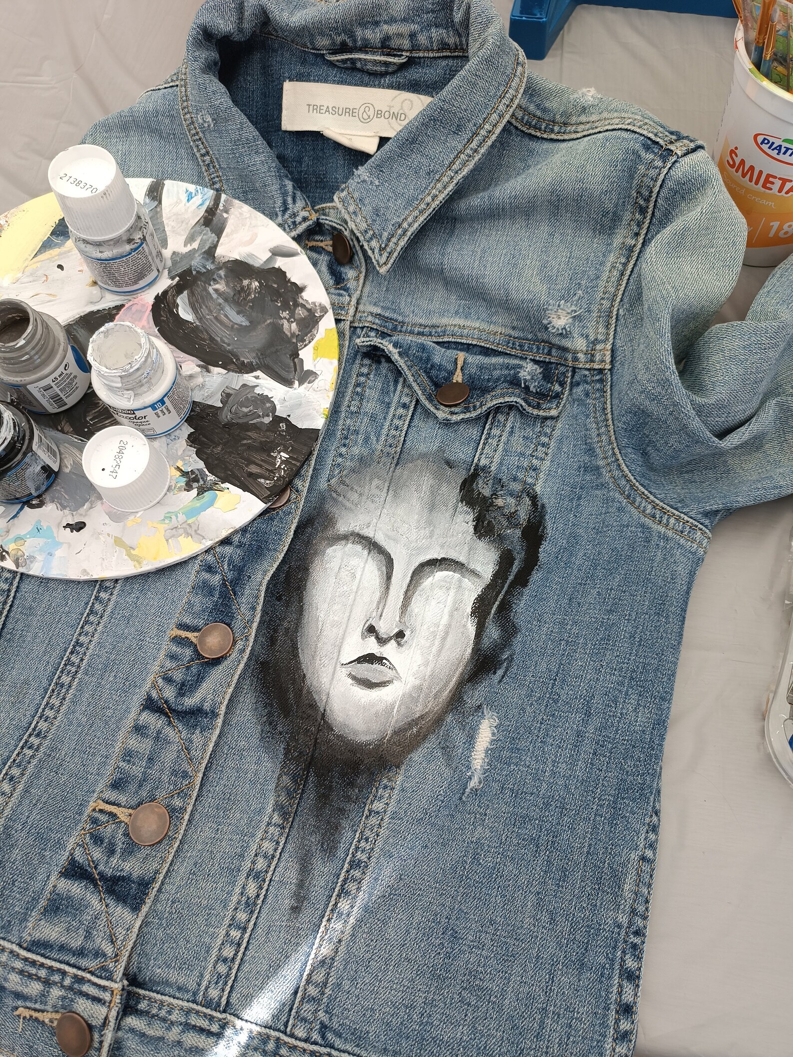 Painted Denim Jacket | Hand Painted | Best Gift | Customized Jacket ...