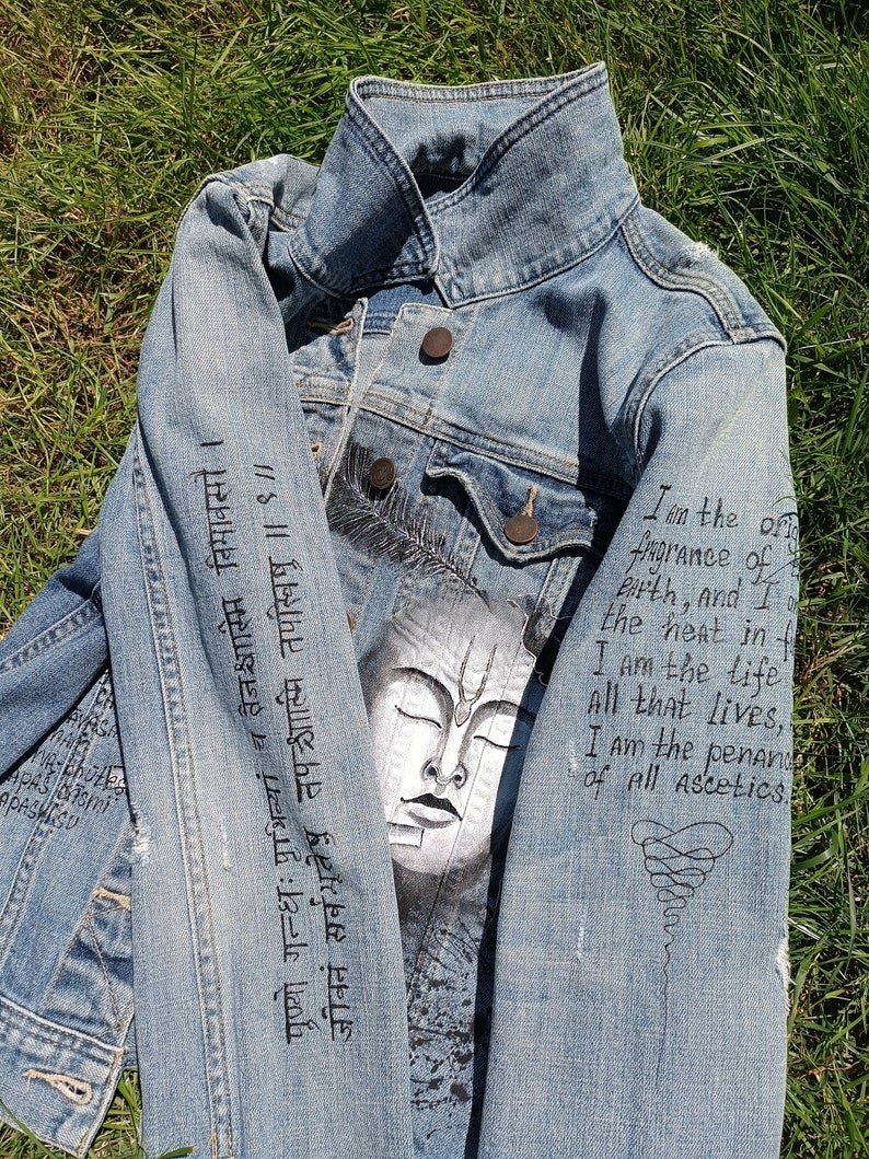 Painted Denim Jacket | Hand Painted | Best Gift | Customized Jacket ...