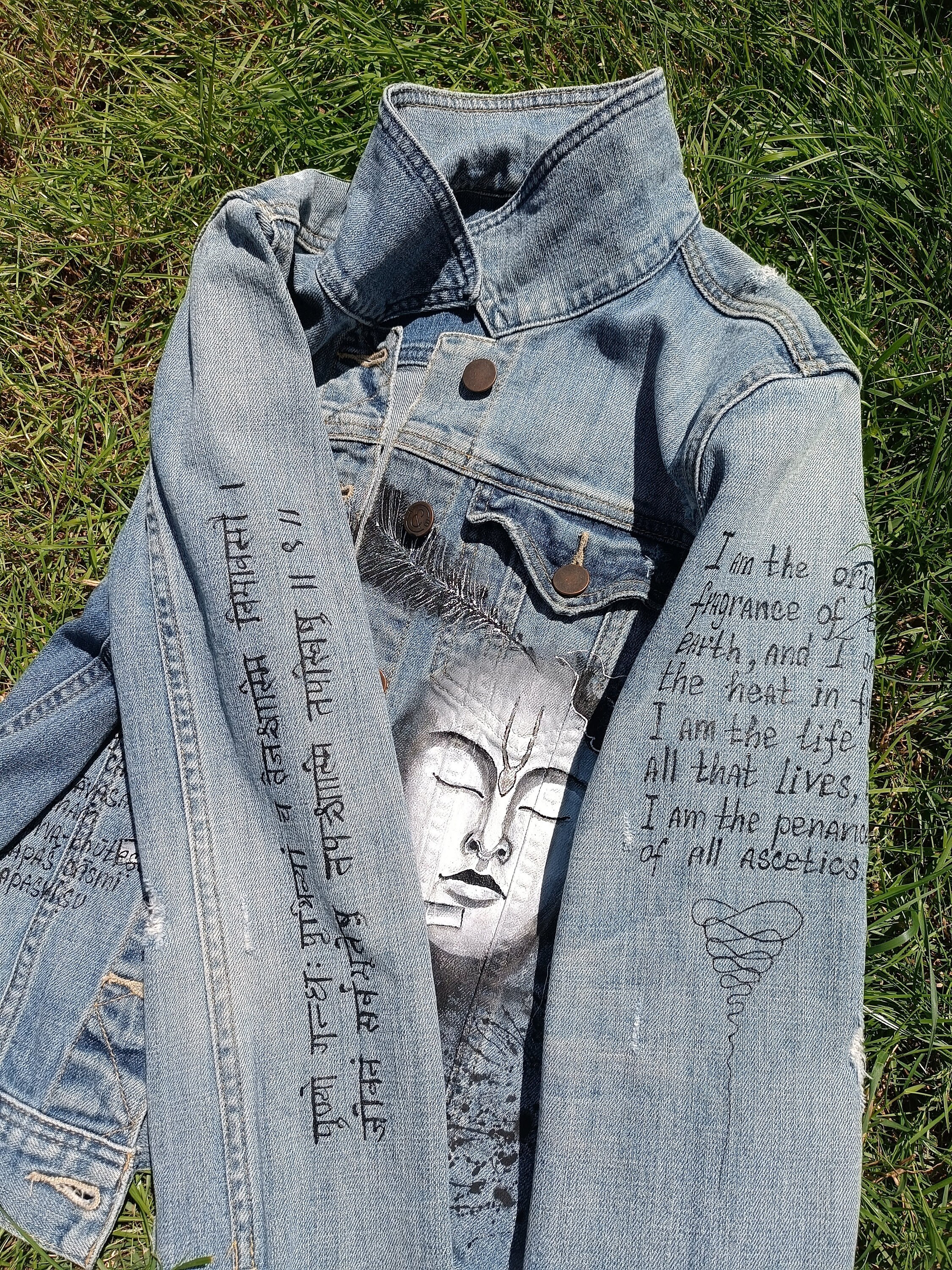 Painted Denim Jacket | Hand Painted | Best Gift | Customized Jacket ...