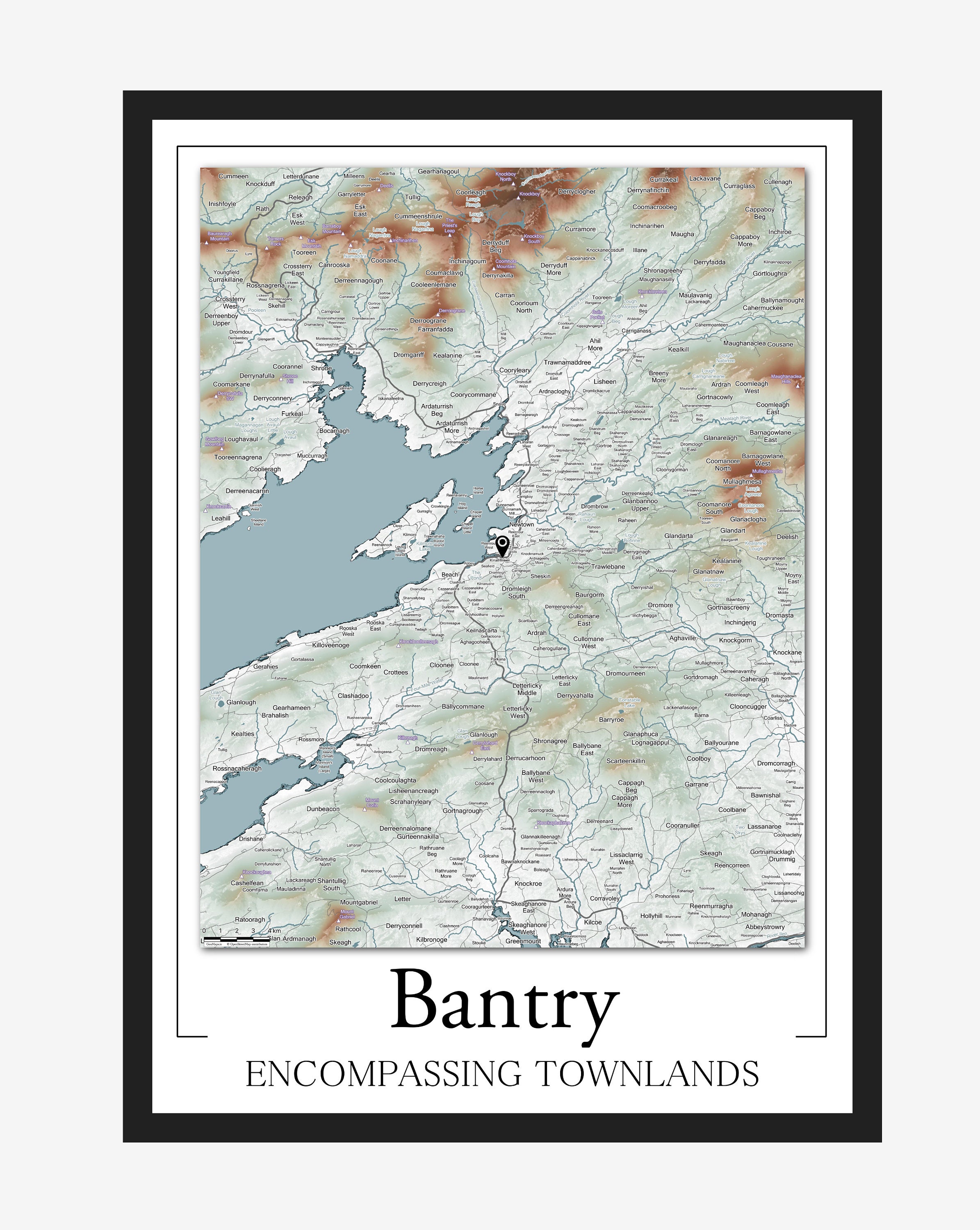 Bantry - Encompassing Townlands Map — GeoMaps