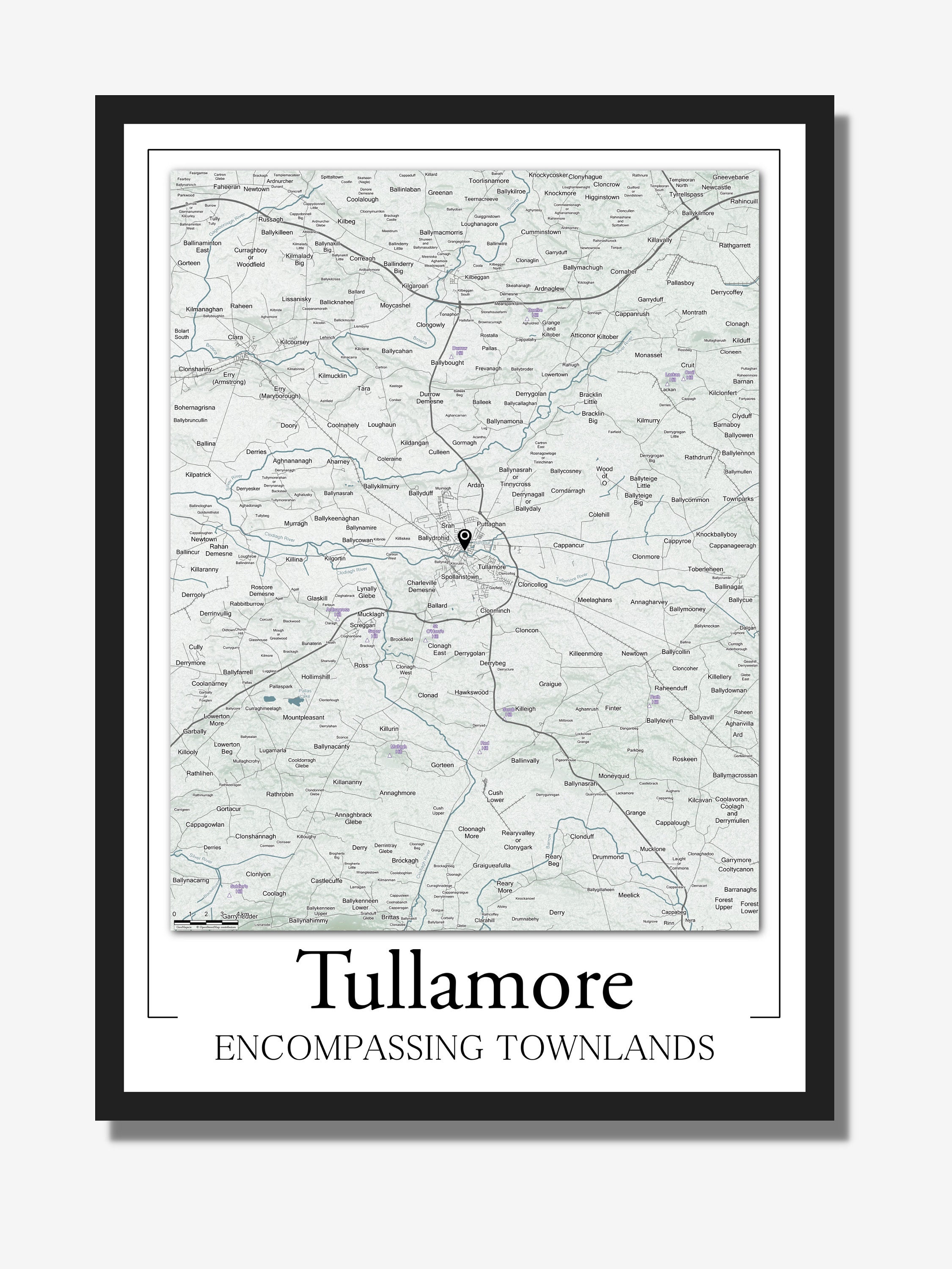 Tullamore - Encompassing Townlands Map — GeoMaps