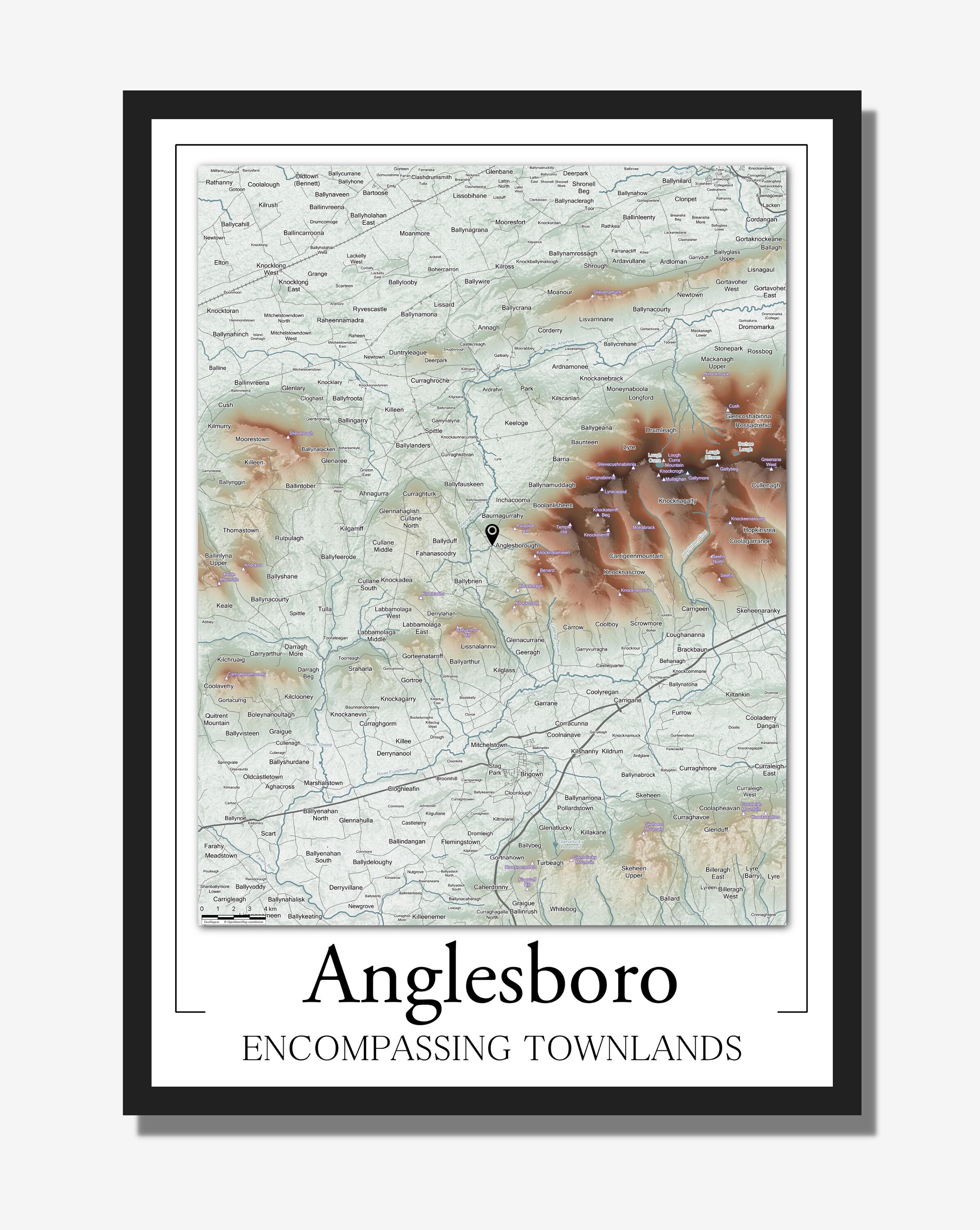 Anglesboro - Encompassing Townlands Map — GeoMaps