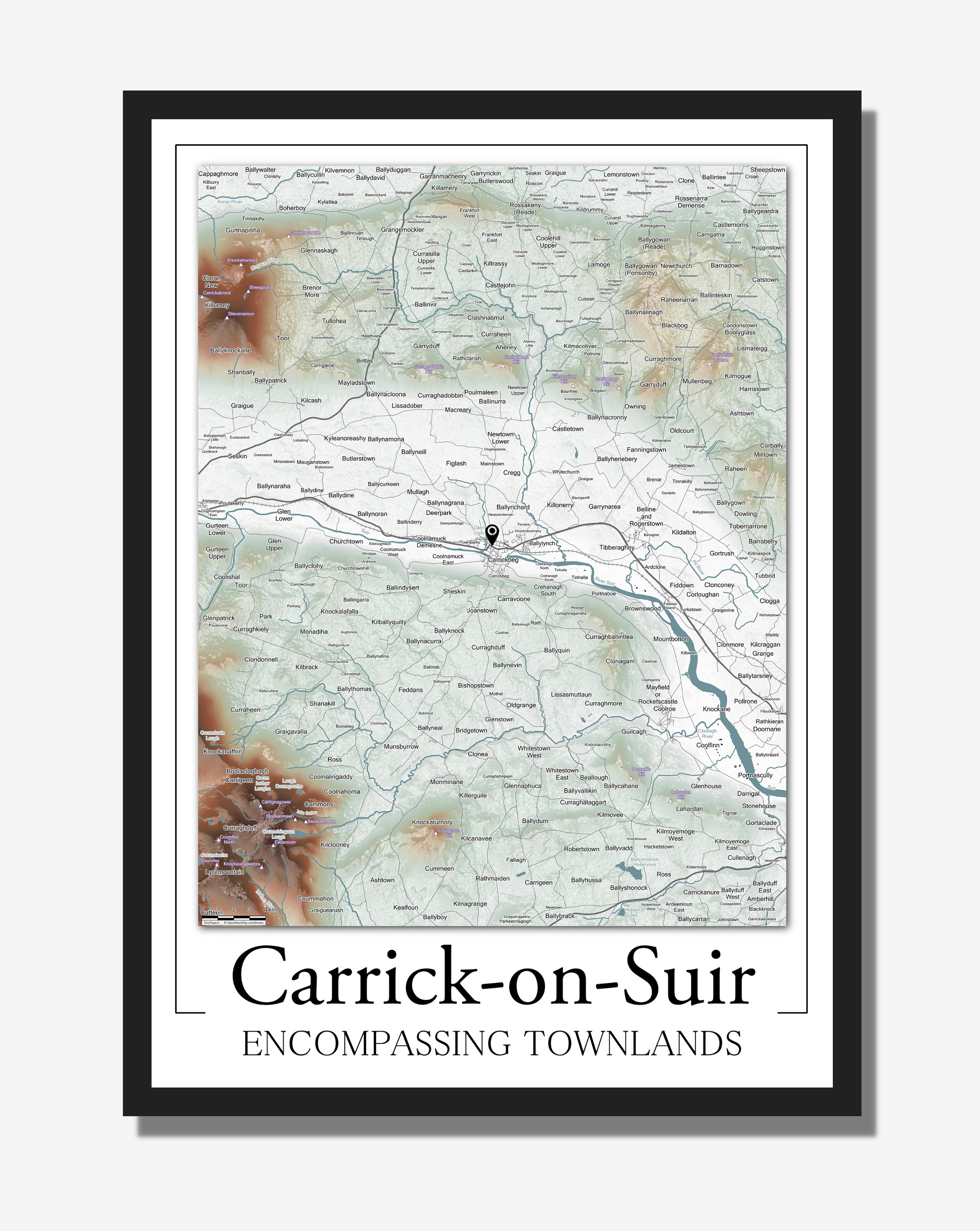 Carrick-on-Suir - Encompassing Townlands Map — GeoMaps