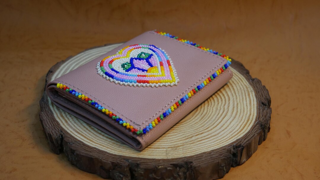 Handmade Native Beaded Leather Purses/ Small Bifold Wallets/wallets for ...