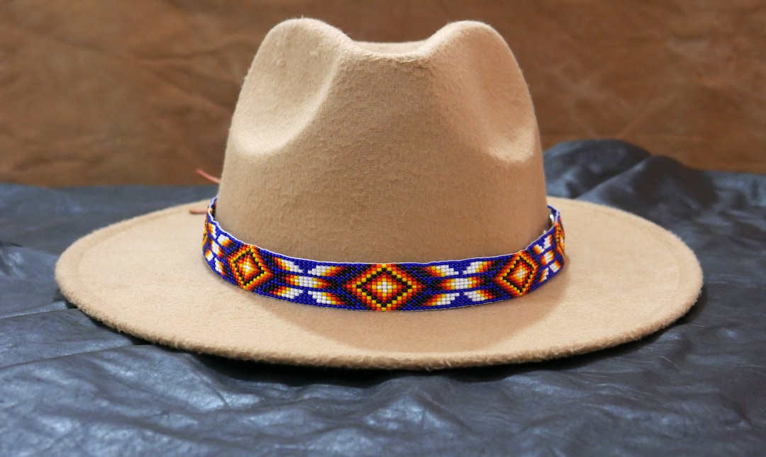 Bead Hatband Native American Style Southwestern Cowboy Rode Handmade ...