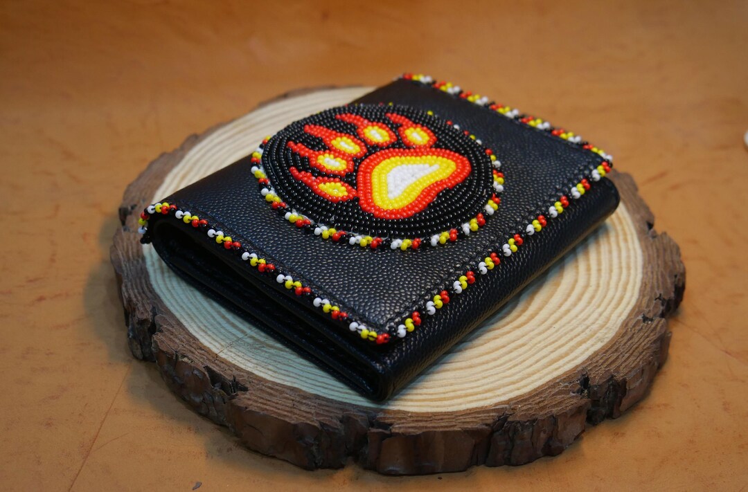 Handmade Native Beaded Leather Purses/ Small Bifold Wallets/wallets for ...