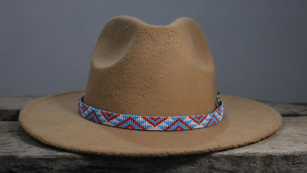 Bead Hatband Native American Style Southwestern Cowboy Rode Handmade ...