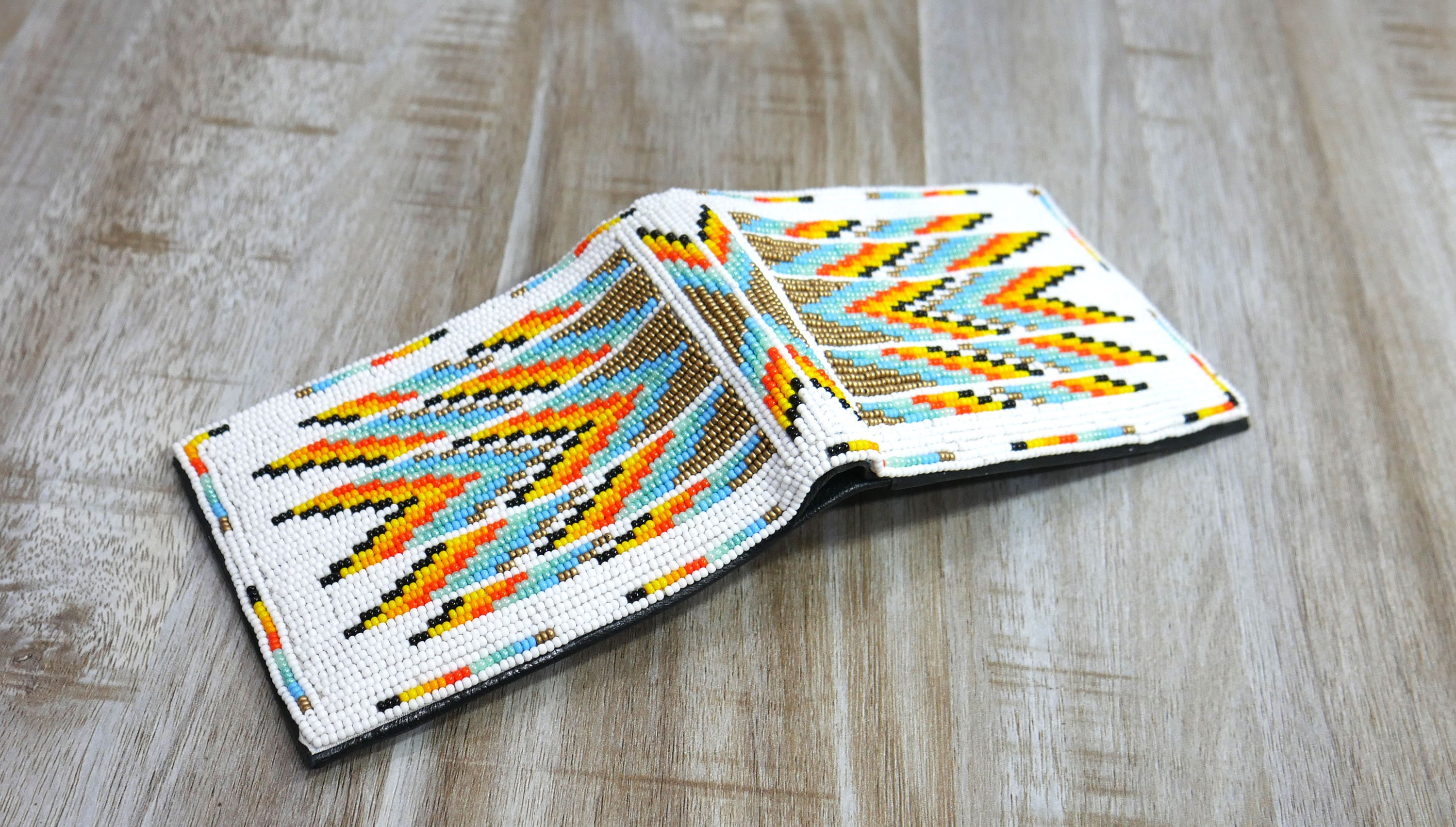 Buybeaded Handmade Native American Style Beaded Genuine Leather Wallet ...