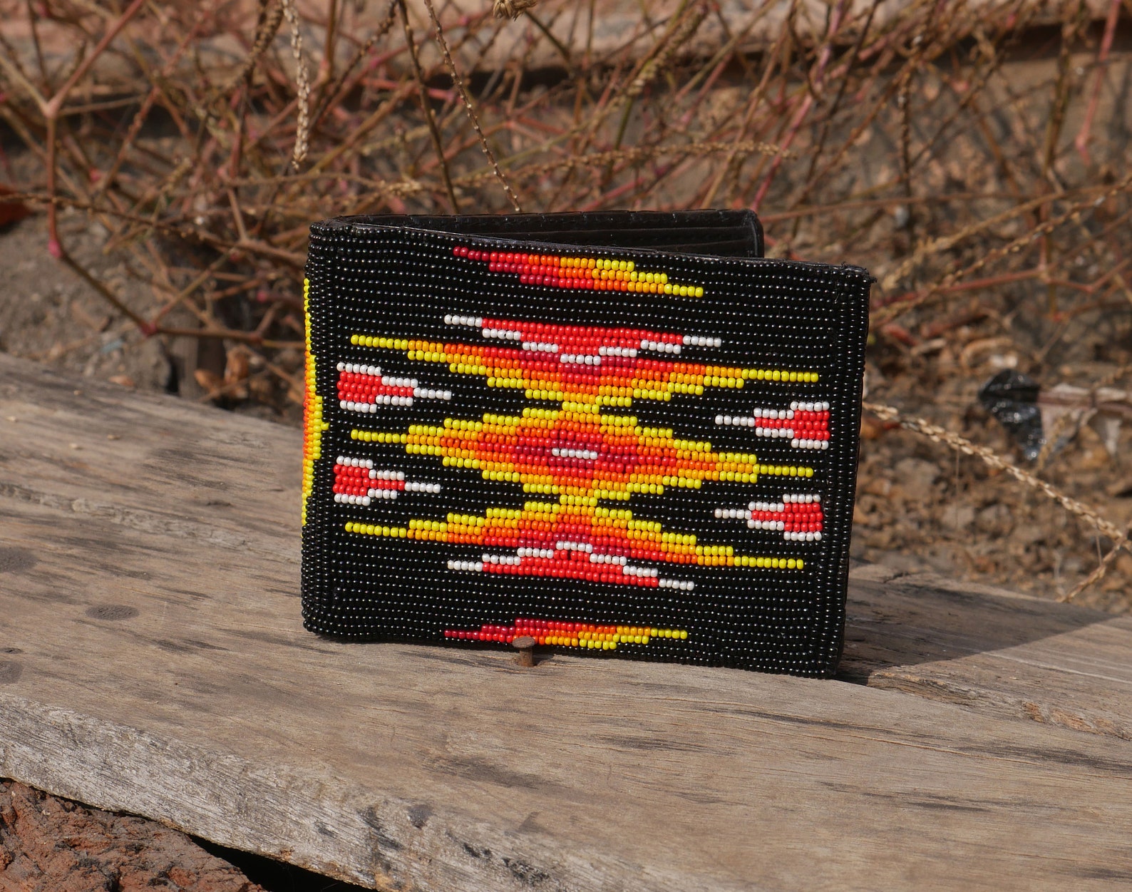 Buybeaded Handmade Native American Style Beaded Genuine Leather Wallet ...