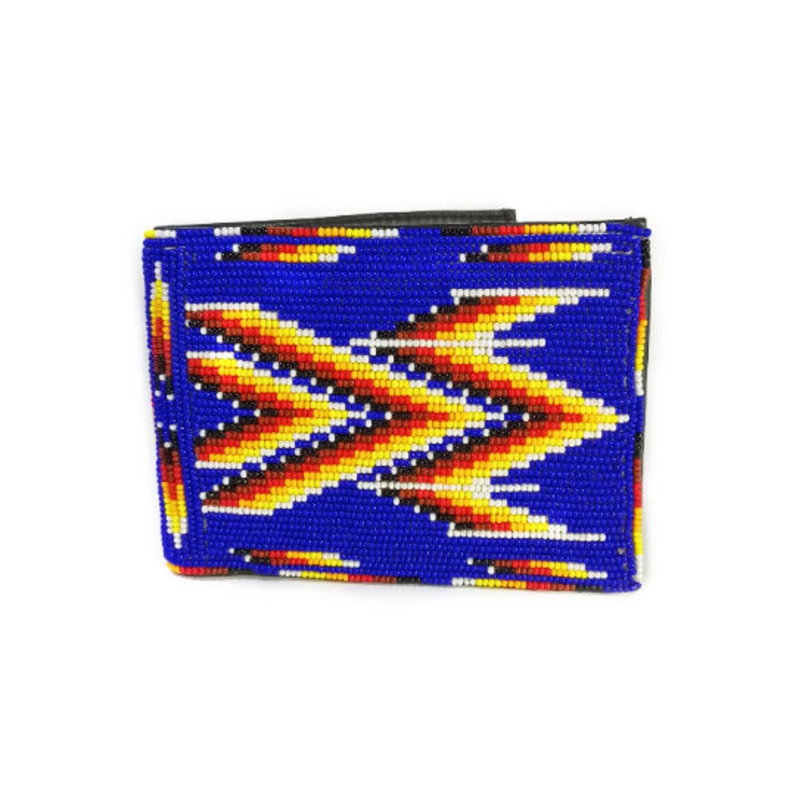 Handmade Native American Style Beaded Genuine Leather Wallet, Bifold ...