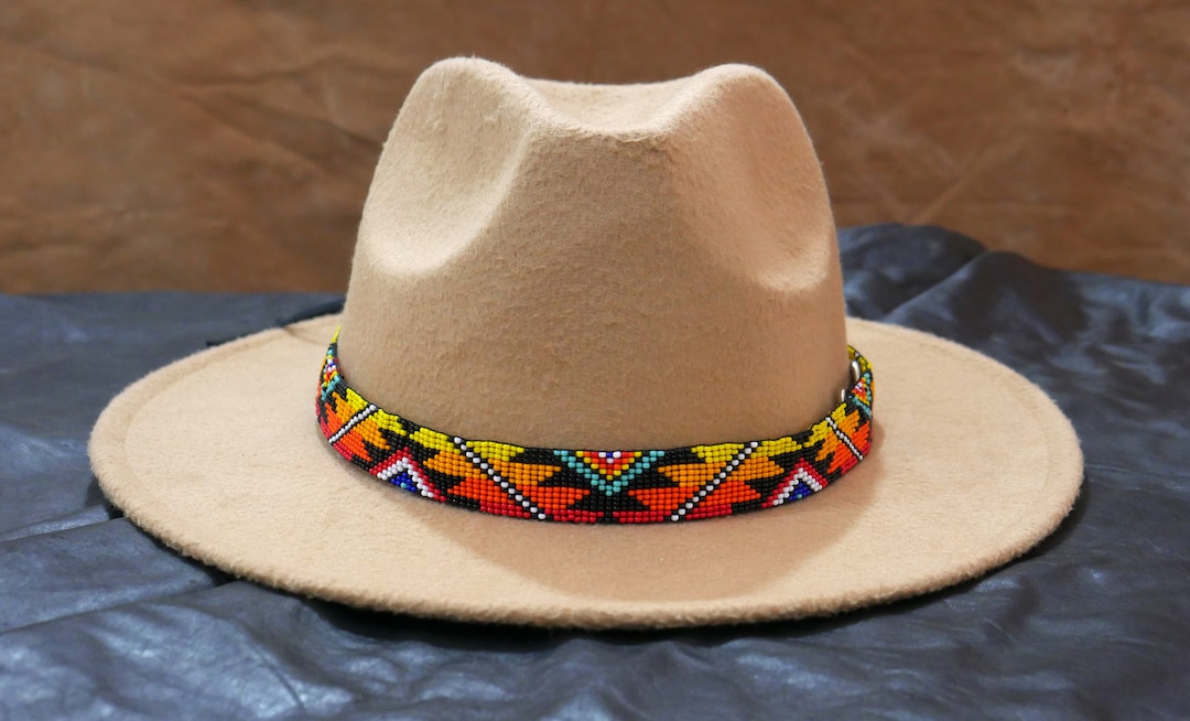 Bead Hatband Native American Style Southwestern Cowboy Rode Handmade ...