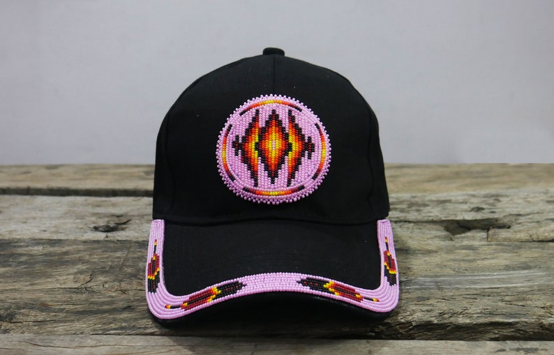 Native American Beaded Cap Beaded Baseball Cap Beaded Hat Beaded ...