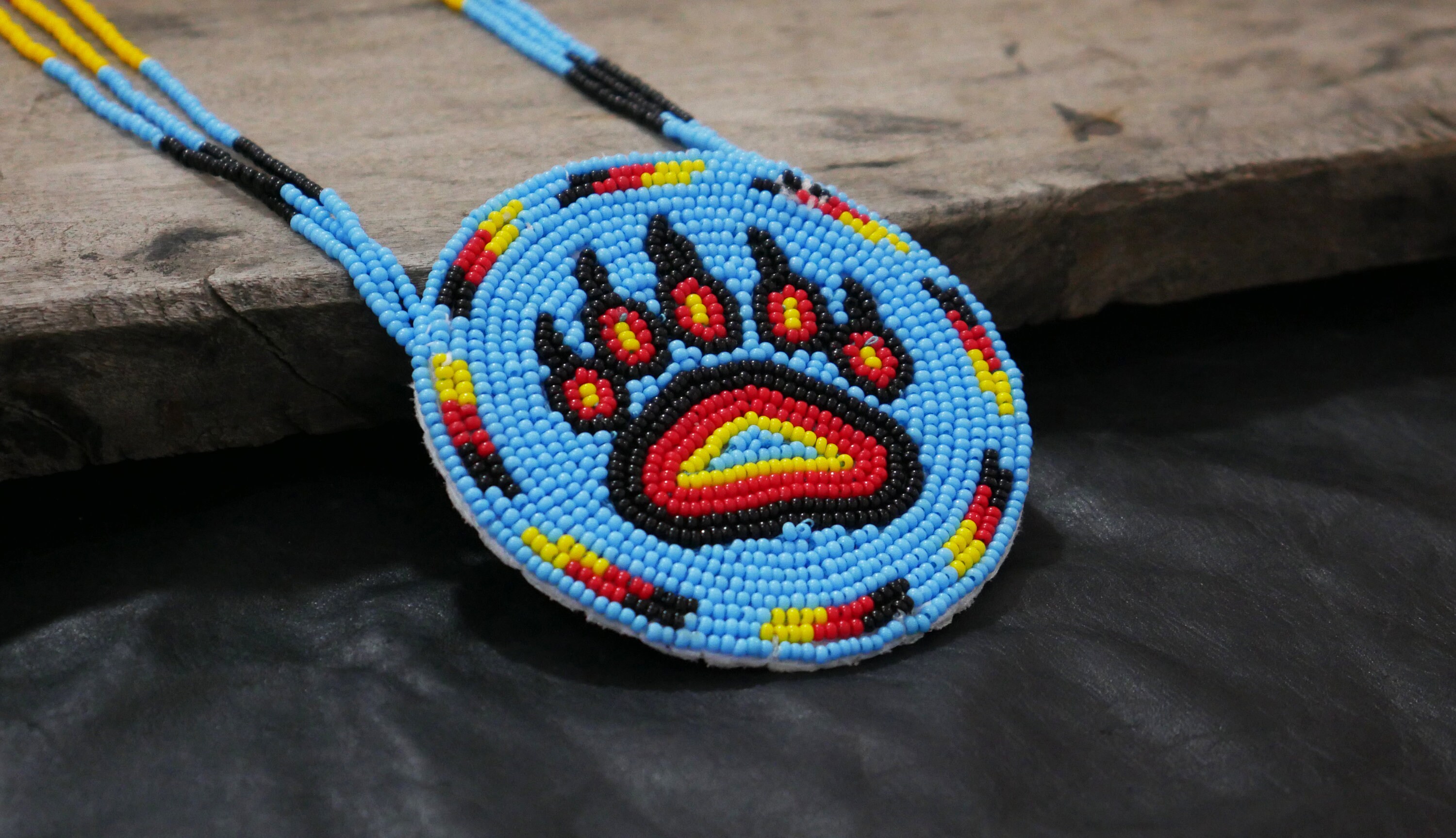 Bear Paw Beaded Medallion turtle Medallion Morning Star - Etsy Canada