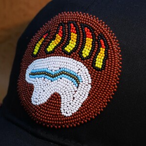 Native American Beaded Cap | Beaded Baseball Cap| Beaded Hat | Beaded ...