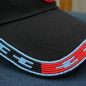 Native American Beaded Cap Beaded Baseball Cap Beaded Hat Beaded ...