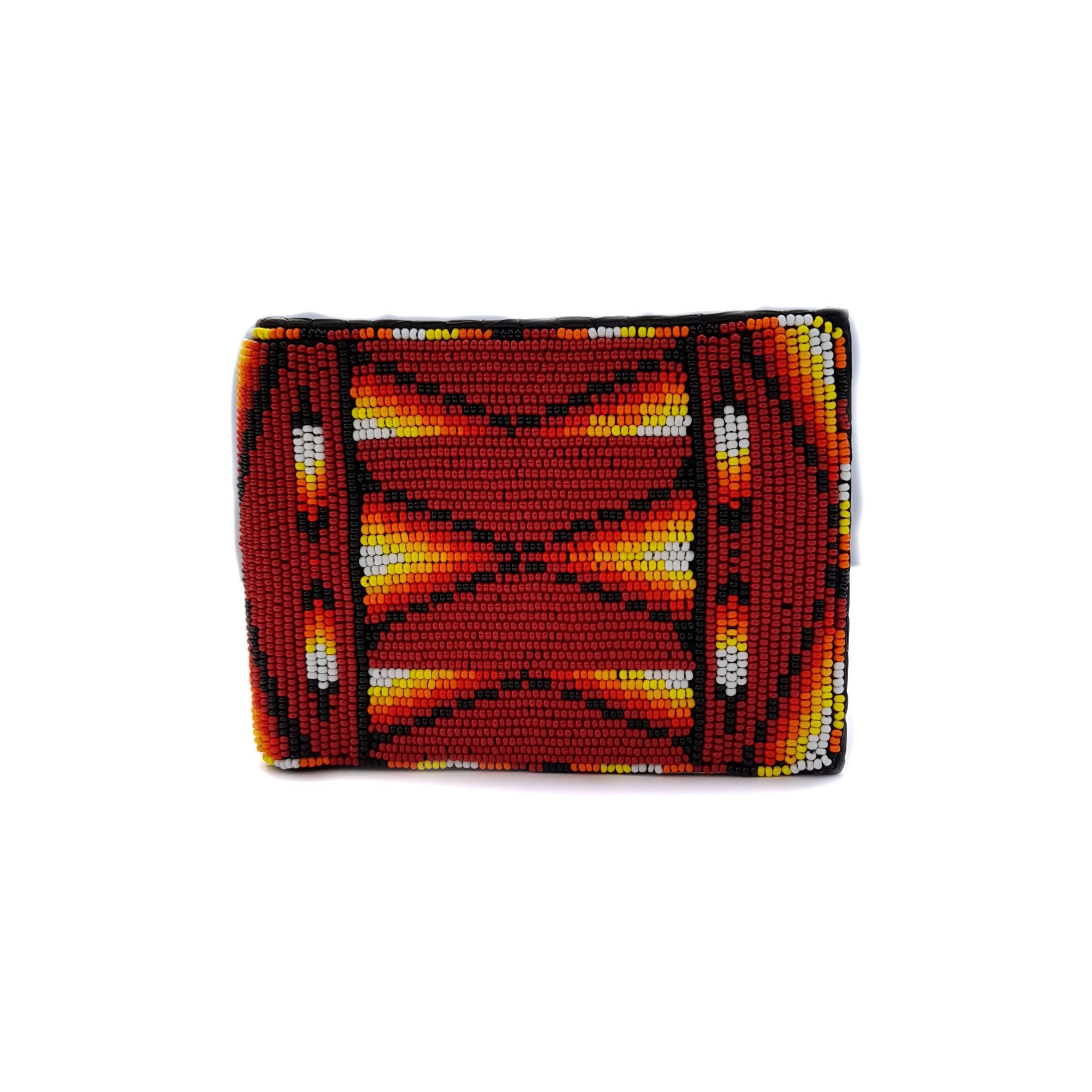 Handmade Native American Style Beaded Genuine Leather Wallet, Bifold ...