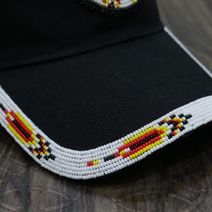 Native American Beaded Cap Beaded Baseball Cap Beaded Hat Beaded ...
