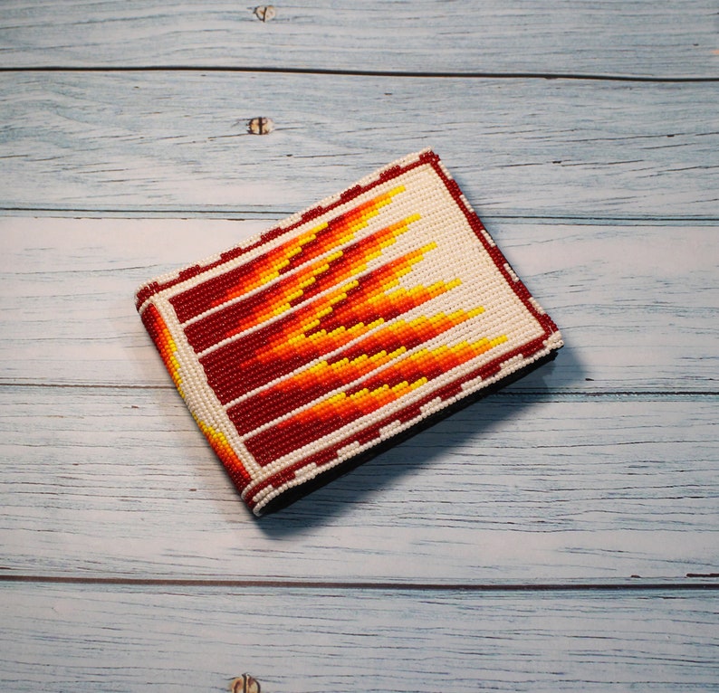 Wallets Handmade Beaded Wallet With Intricate Beadwork Bifold Wallet ...