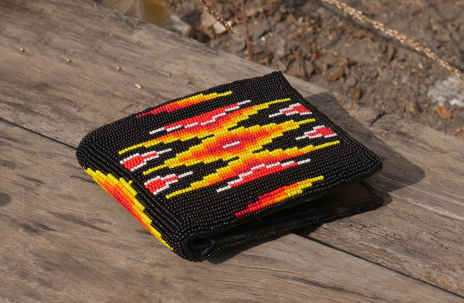 Buybeaded Handmade Native American Style Beaded Genuine Leather Wallet ...