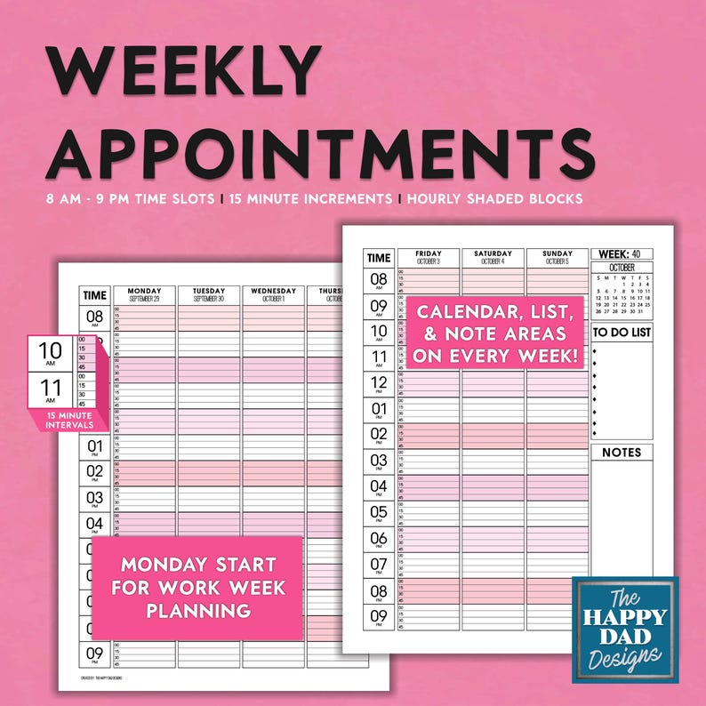 Digital Download Planner - 2025 Pink Breast Cancer Awareness - Weekly ...